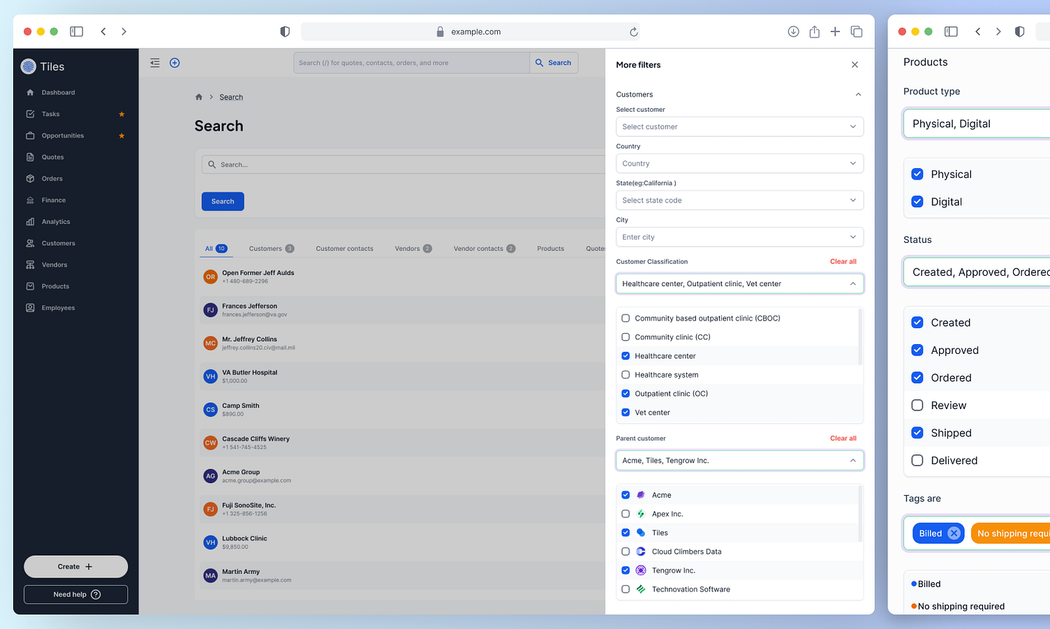 Global search with additional filters UI by Deep S on Dribbble