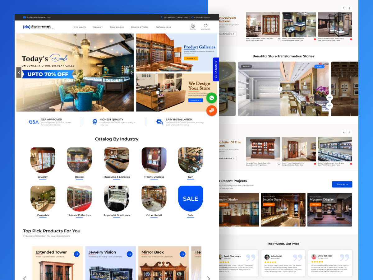 Display Cases - Website Design by Deeya Sur on Dribbble