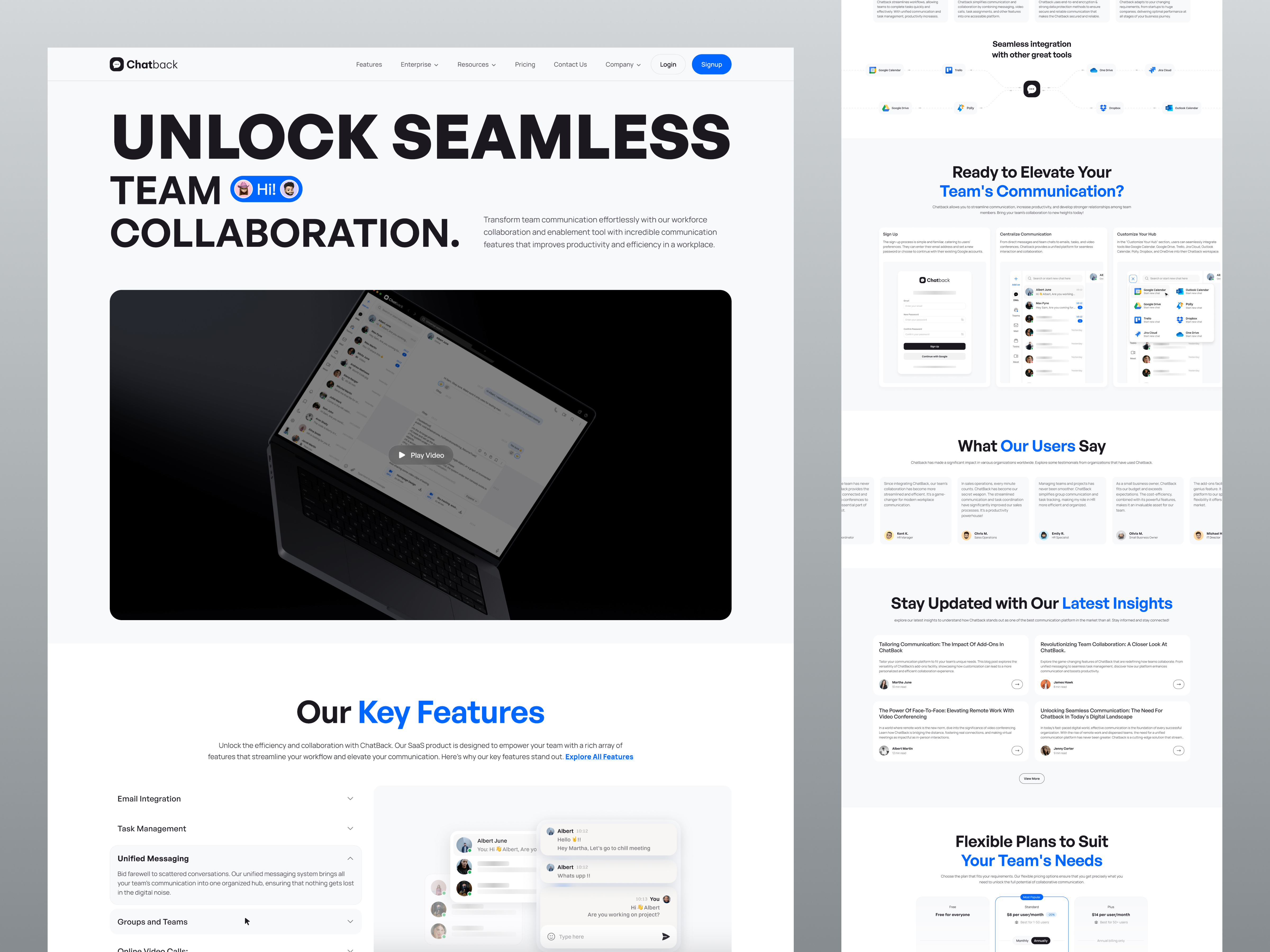 Chatback - EMS Software Website by MindInventory UI/UX for ...