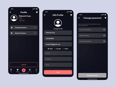 User Profile Mobile App UI by MAHARSHI VYAS on Dribbble