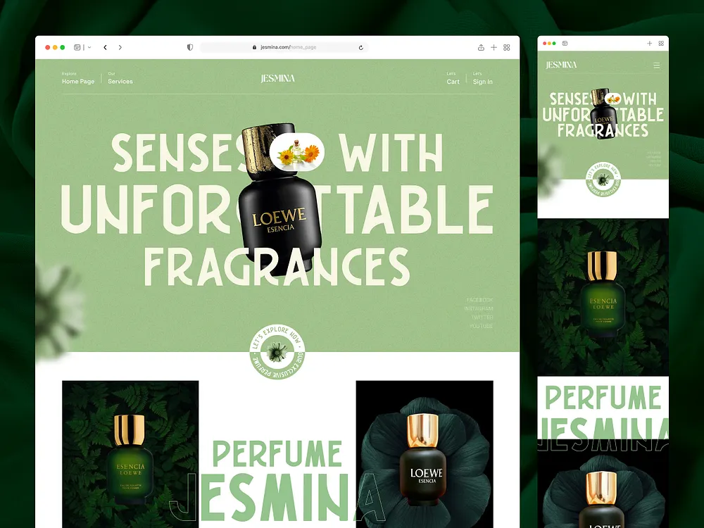 Perfume Landing Page designs, themes, templates and downloadable ...
