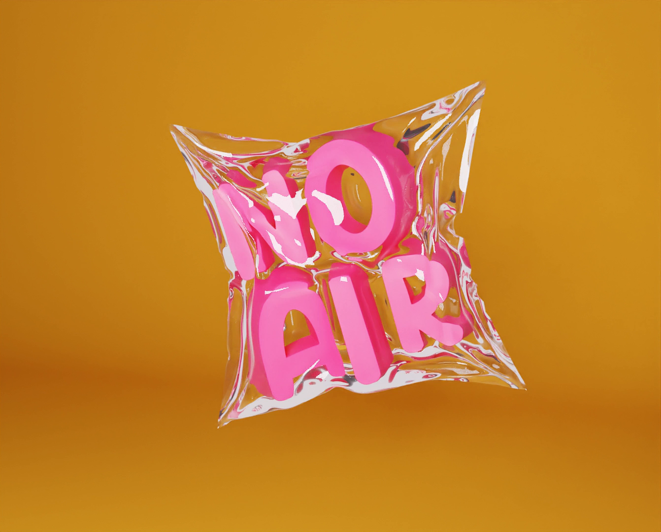 No air - 3D text Wrapped in Plastic Blender 3D art by TheRustyArt on ...