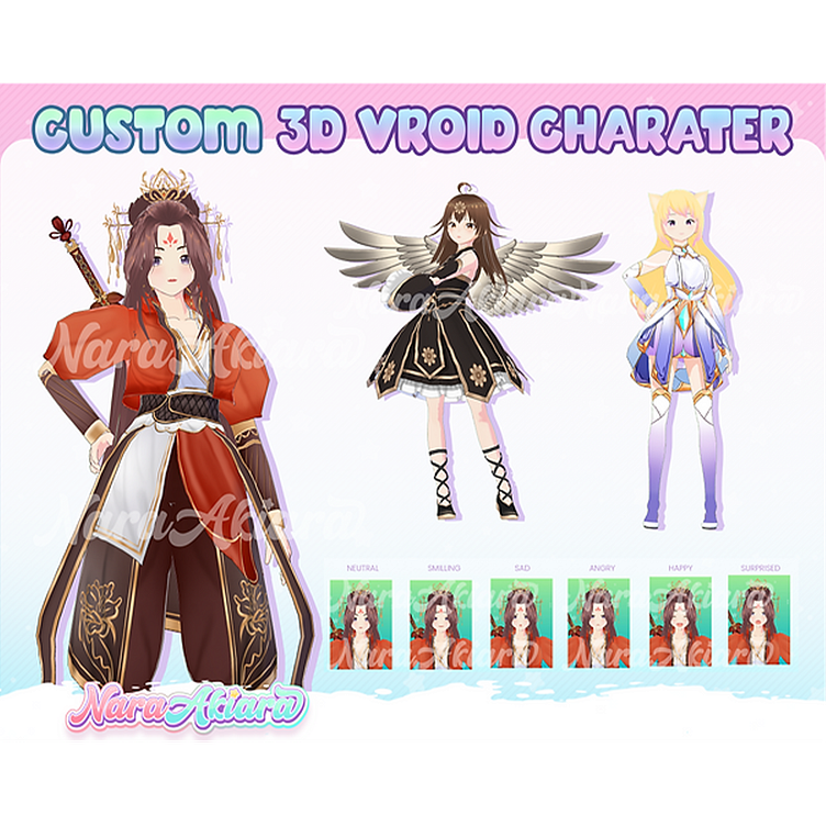 Custom 3D VRoid Character Creation for Streamers and Gamers by Cika ...