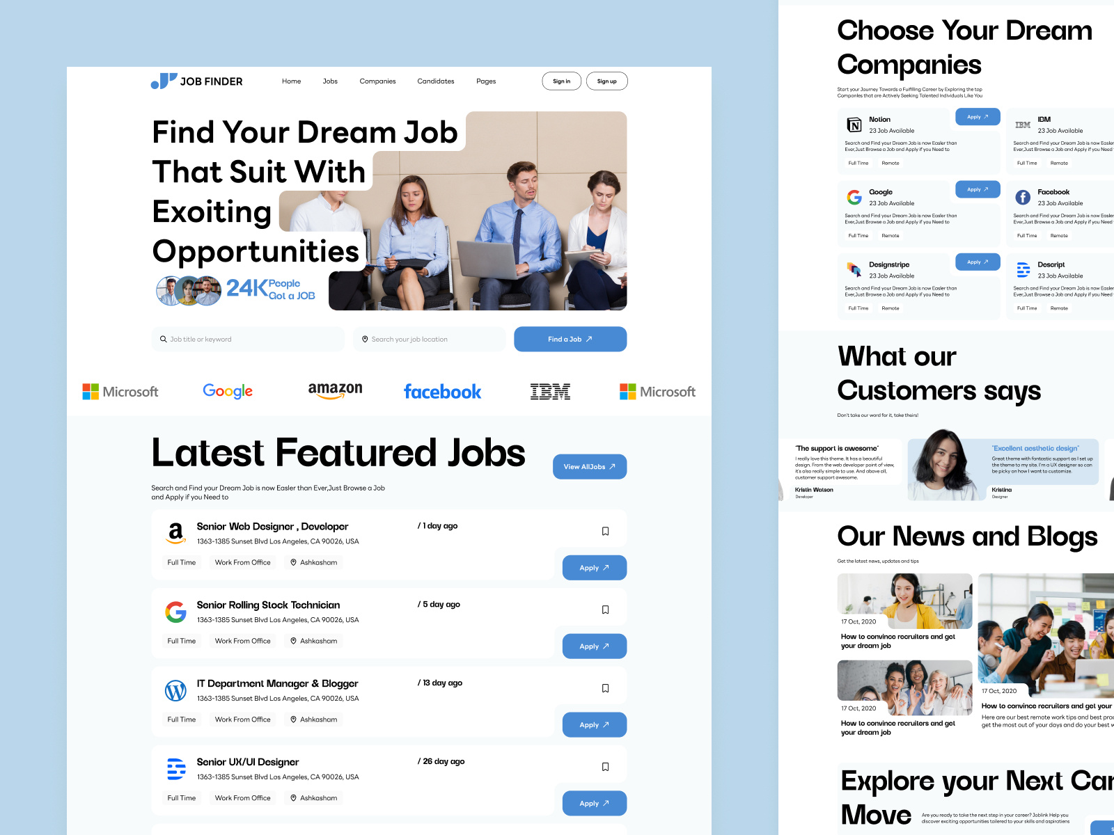 Job Finder Website Design by Dolphin Web Solution on Dribbble
