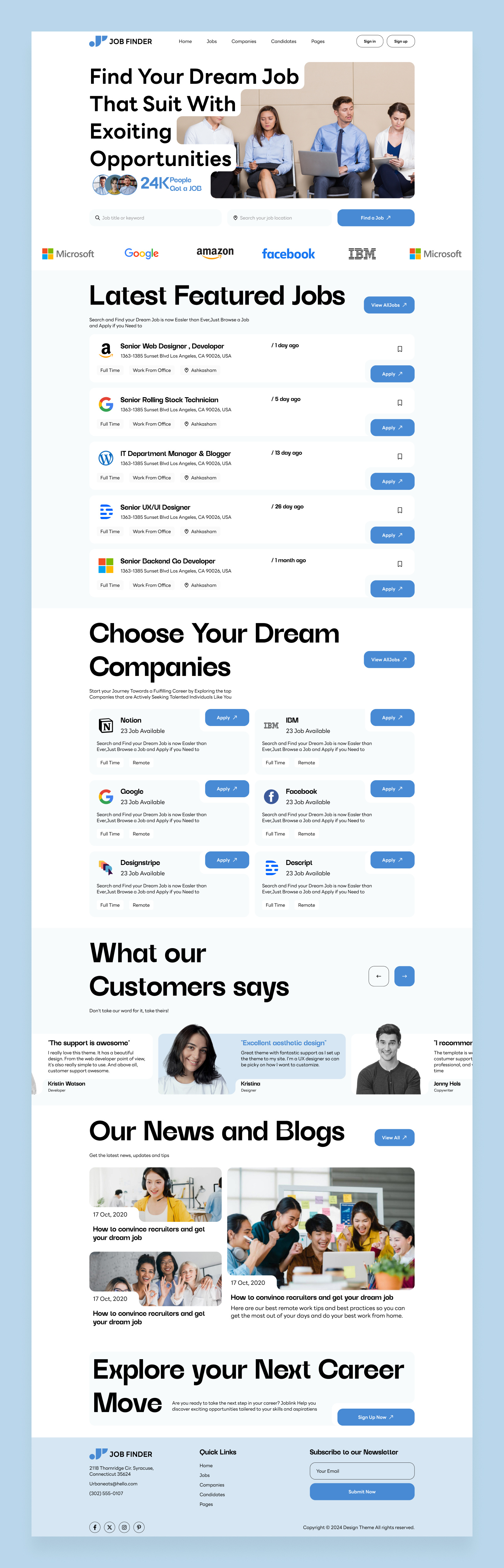 Job Finder Website Design by Dolphin Web Solution on Dribbble