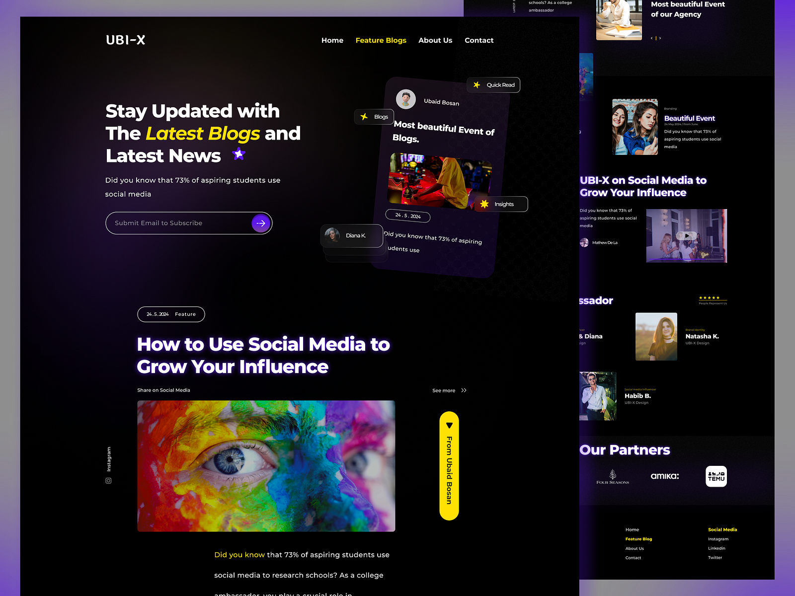 News/ Blog page UI design by UBI-X Design on Dribbble