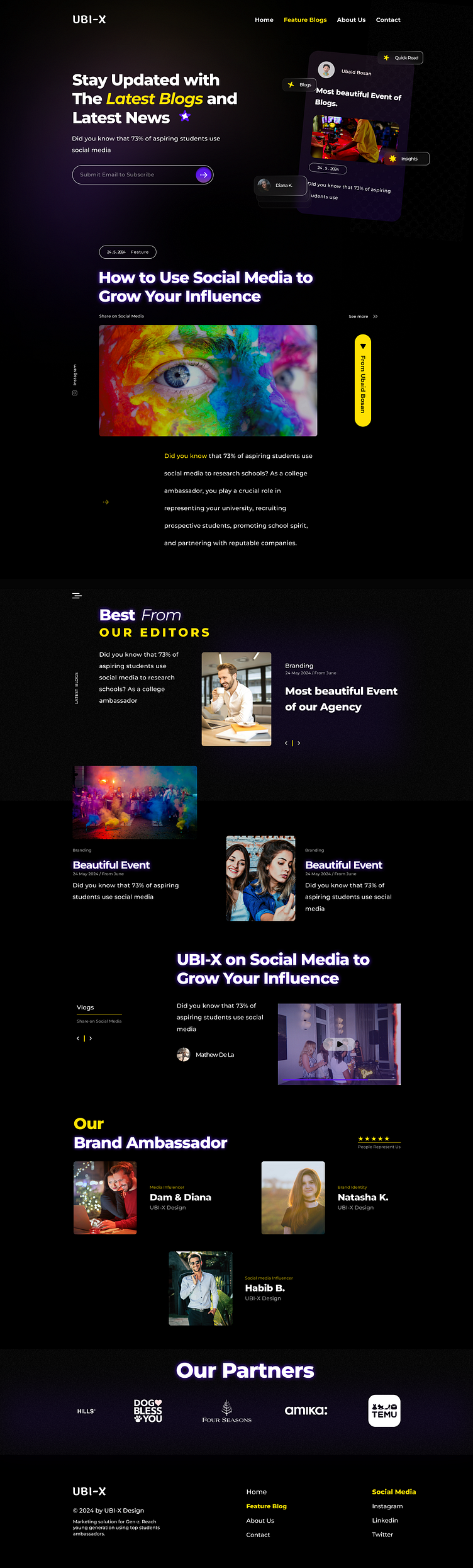 News/ Blog page UI design by UBI-X Design on Dribbble