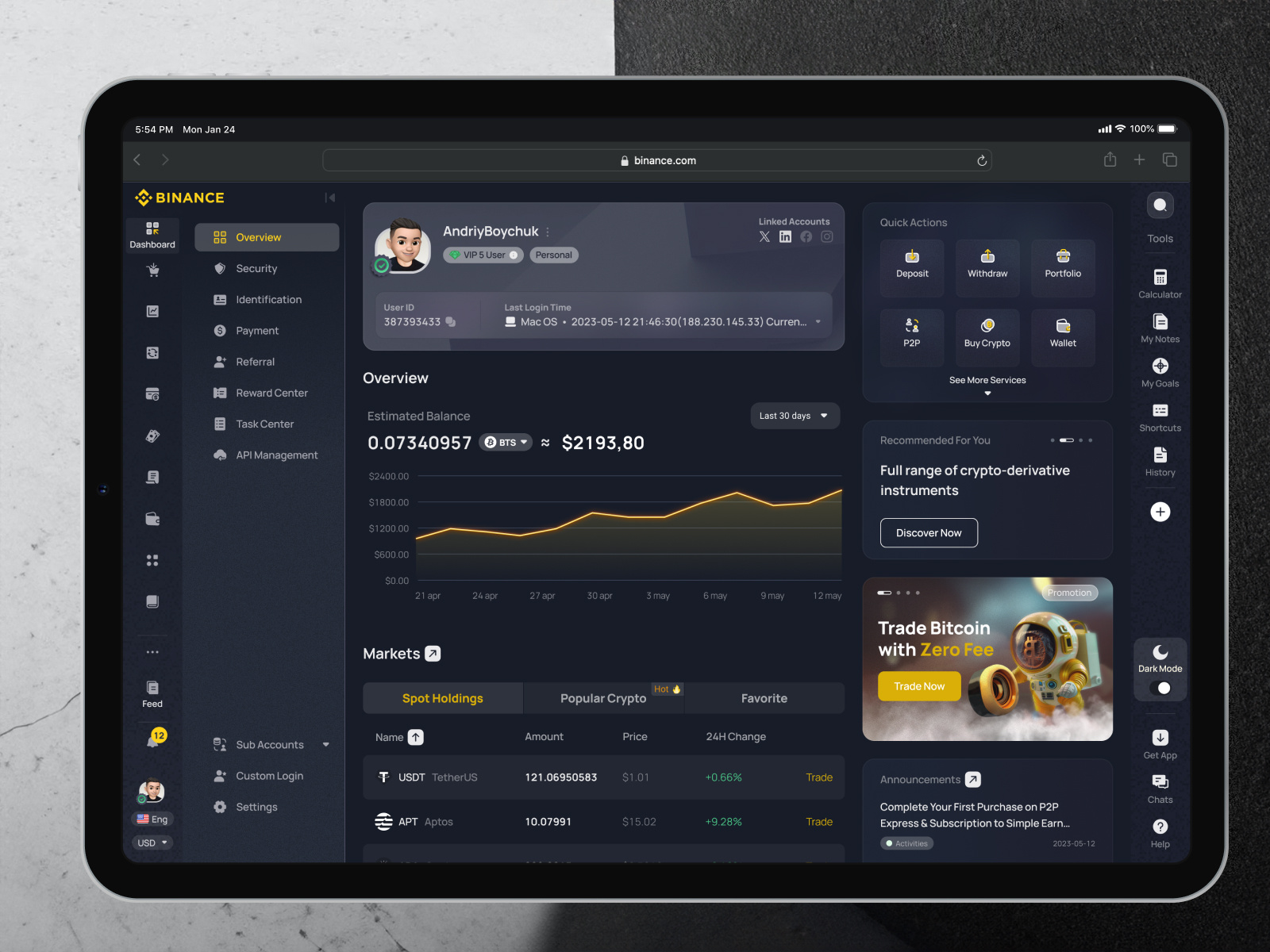 Rethinking Binance - Design Concept by Andriy Boychuk on Dribbble