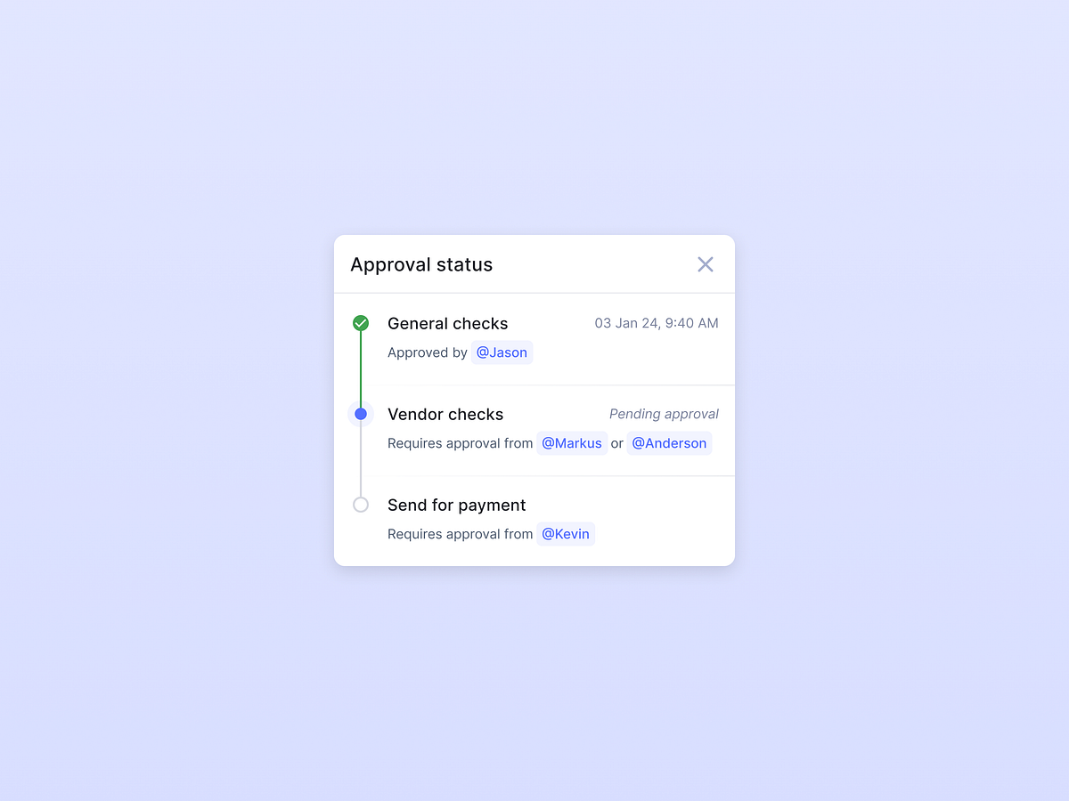 Approval status by aditya udayakumar on Dribbble