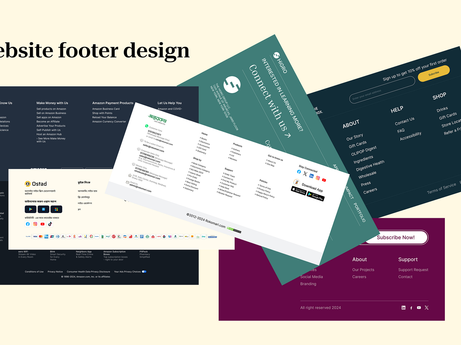 website footer design by MAHMUD on Dribbble