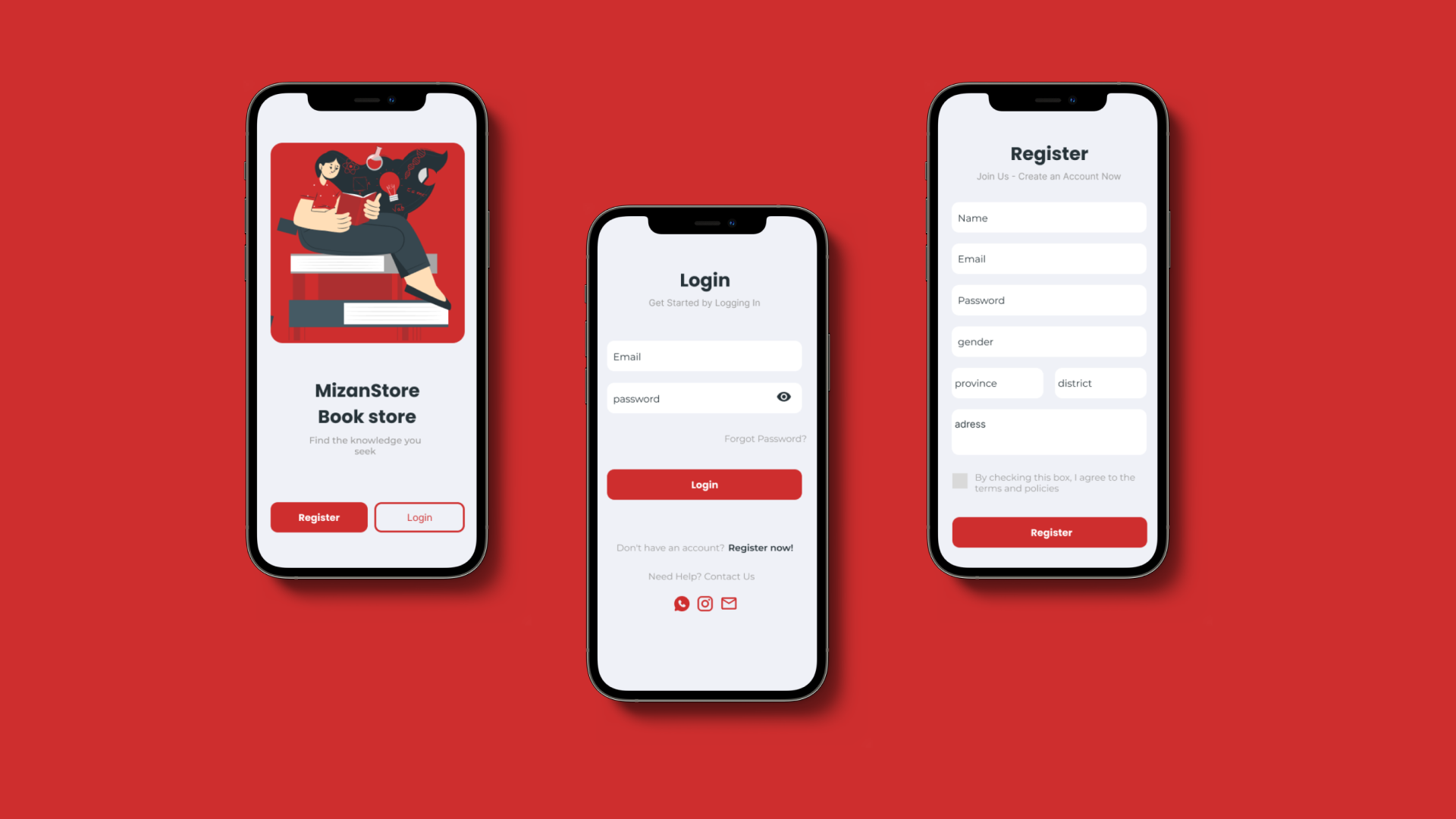 Use case redesign login page mizan store by Achmad Nurhidayat on Dribbble