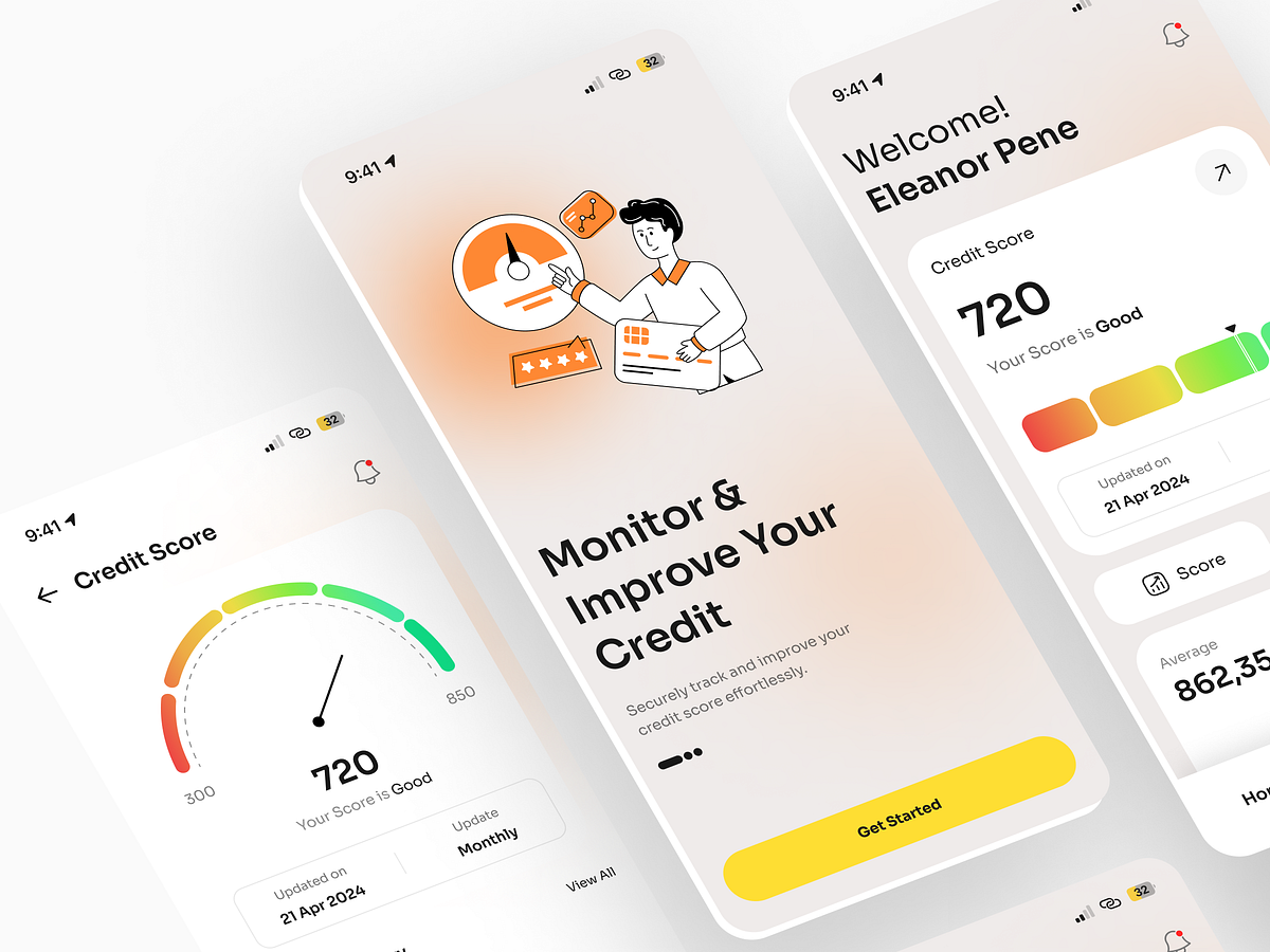 Credify - Credit Score Tracker Mobile App by MD Mostahid on Dribbble