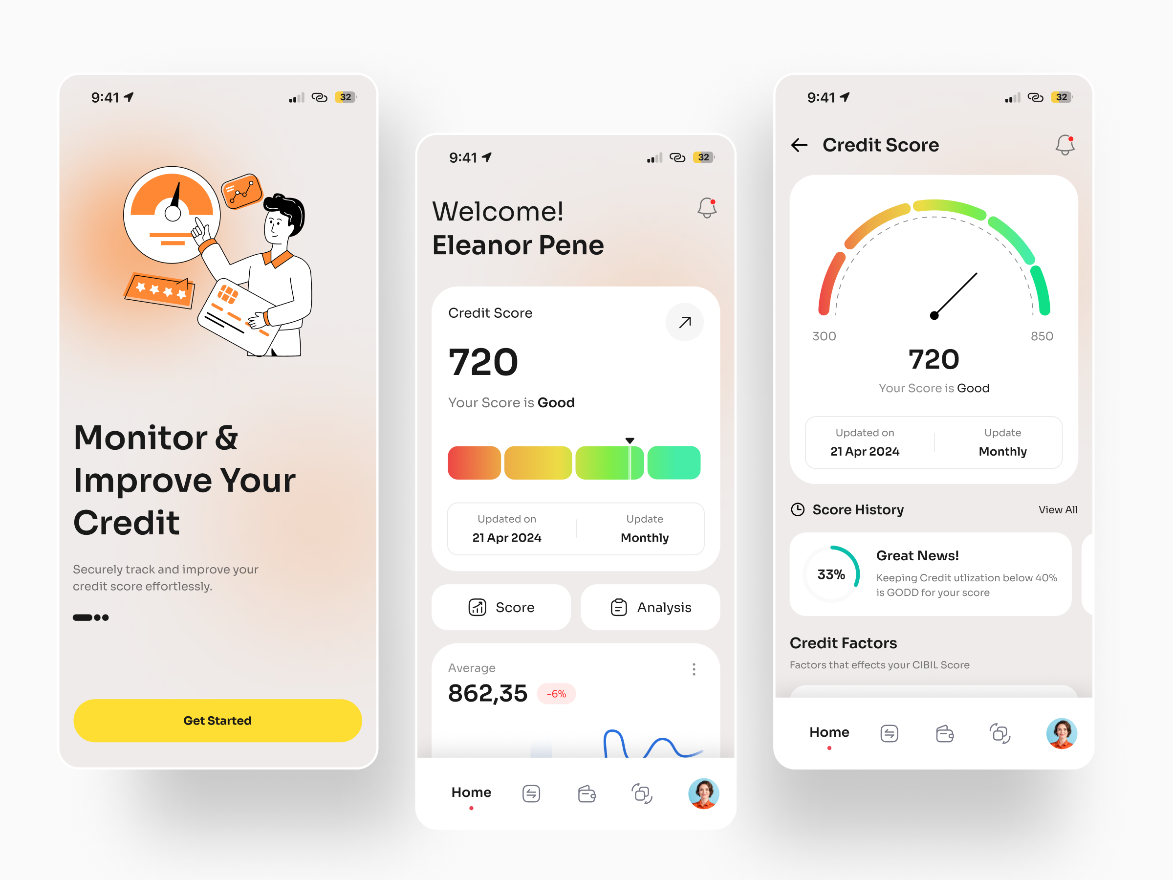 Credify - Credit Score Tracker Mobile App by MD Mostahid on Dribbble
