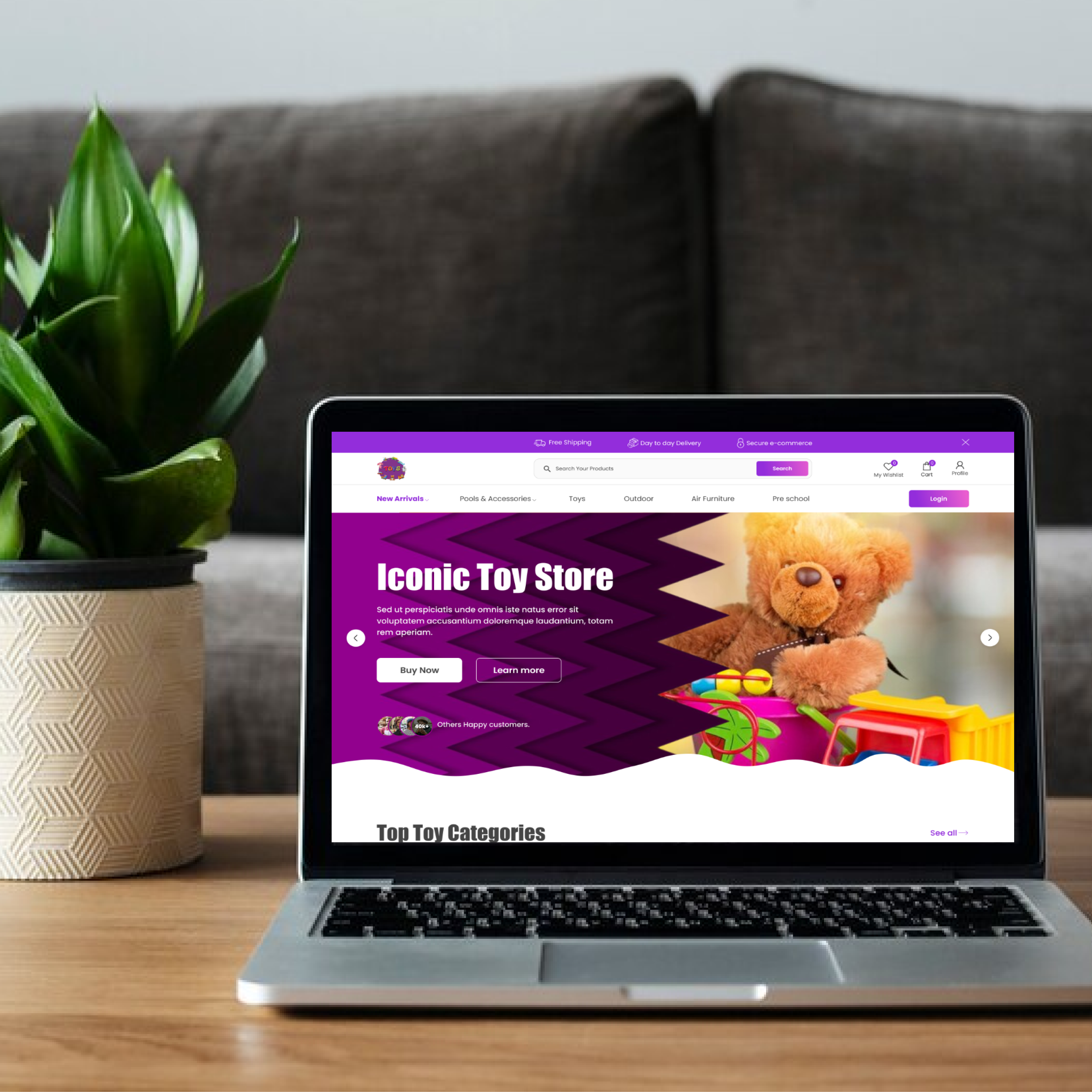 Kids Toy Store Landing Page designs, themes, templates and downloadable ...