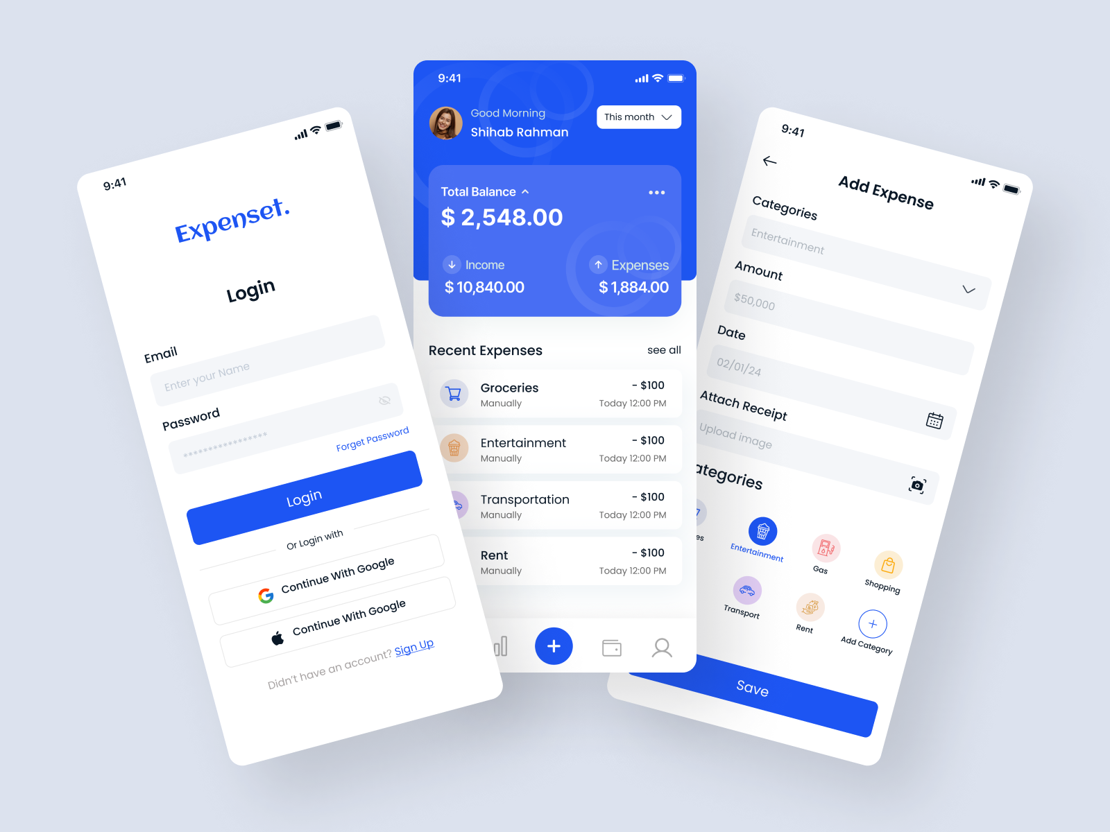Expense Tracker App by Mamunur Rahman Shihab on Dribbble