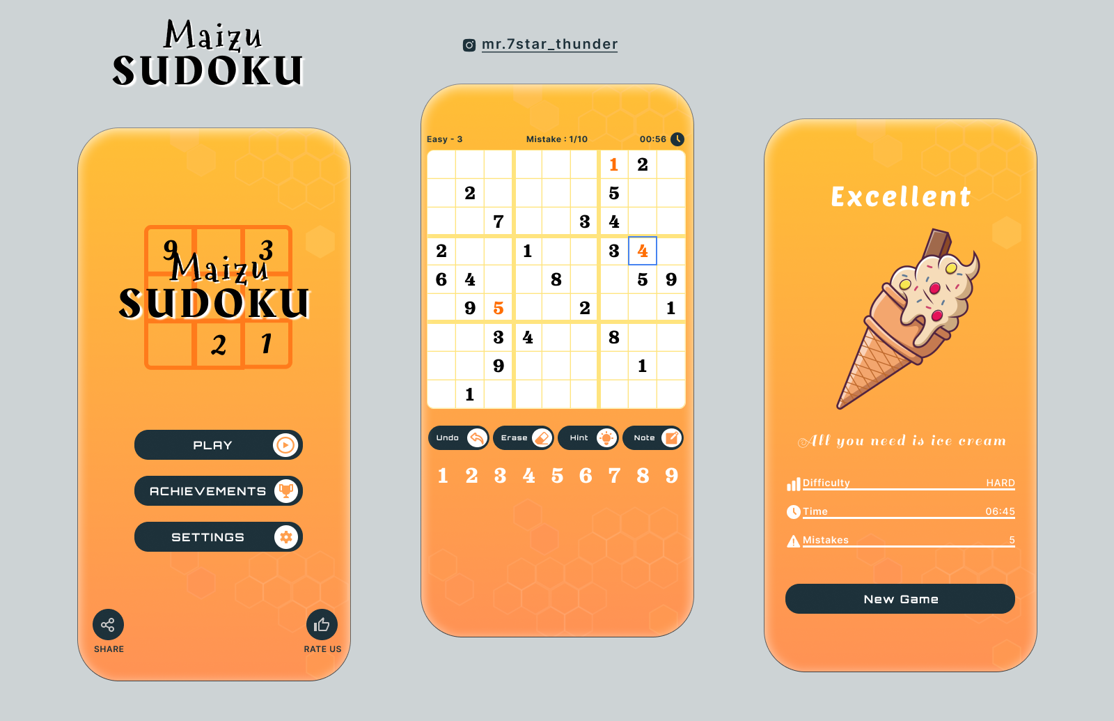 Maizu Sudoku - Mobile UI by Gareja Kirit on Dribbble Maizu Sudoku - Mobile UI by Gareja Kirit on Dribbble