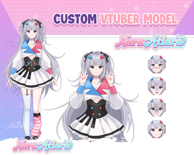 Custom VTuber Bust Up Models with Rigging by Cika Nindya on Dribbble