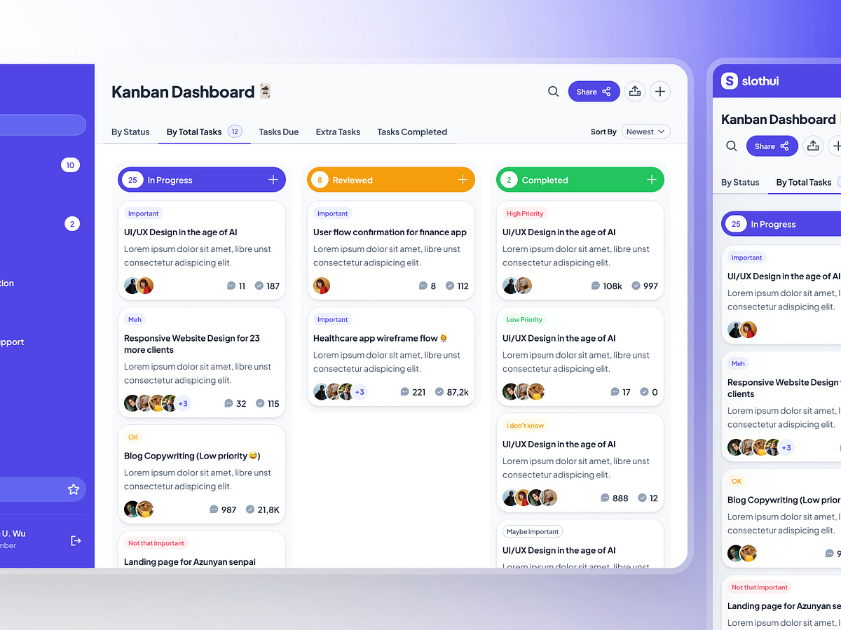 Kanban UI designs, themes, templates and downloadable graphic elements ...