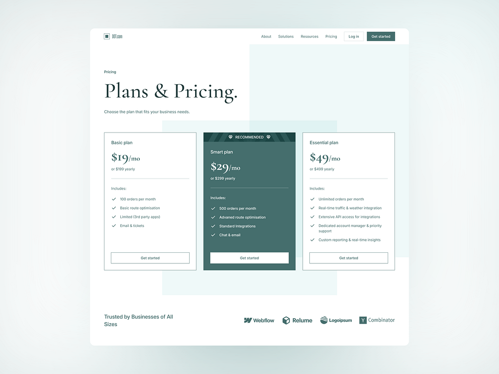 Pricing Page designs, themes, templates and downloadable graphic ...