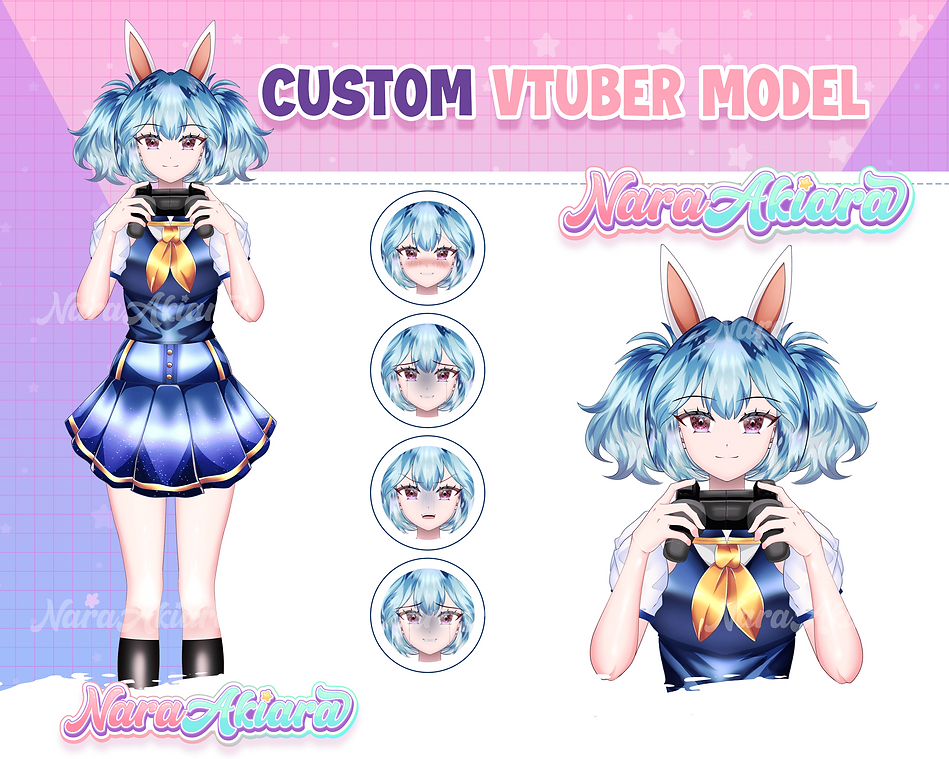 Custom VTuber Full Body Models with Expert Rigging by Cika Nindya on ...