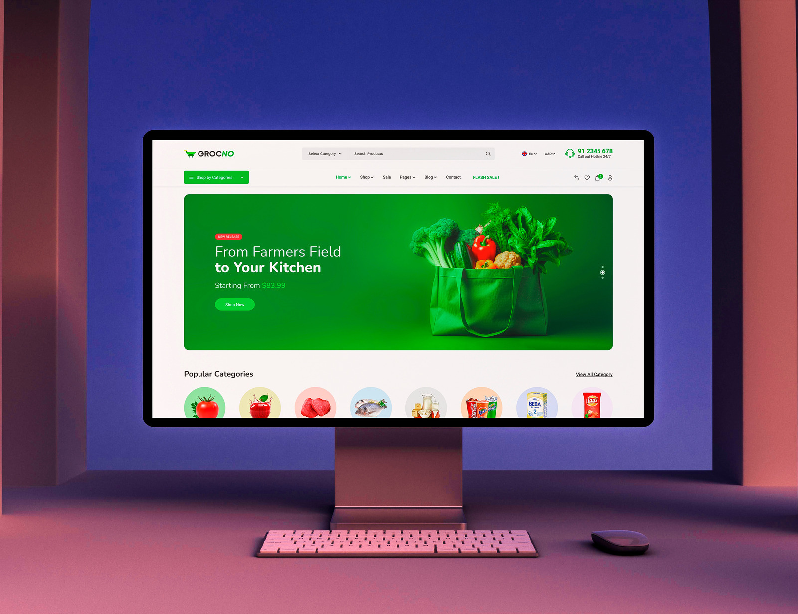 Grocno - Grocery E-commerce Website Design by Template Path: UI/UX ...