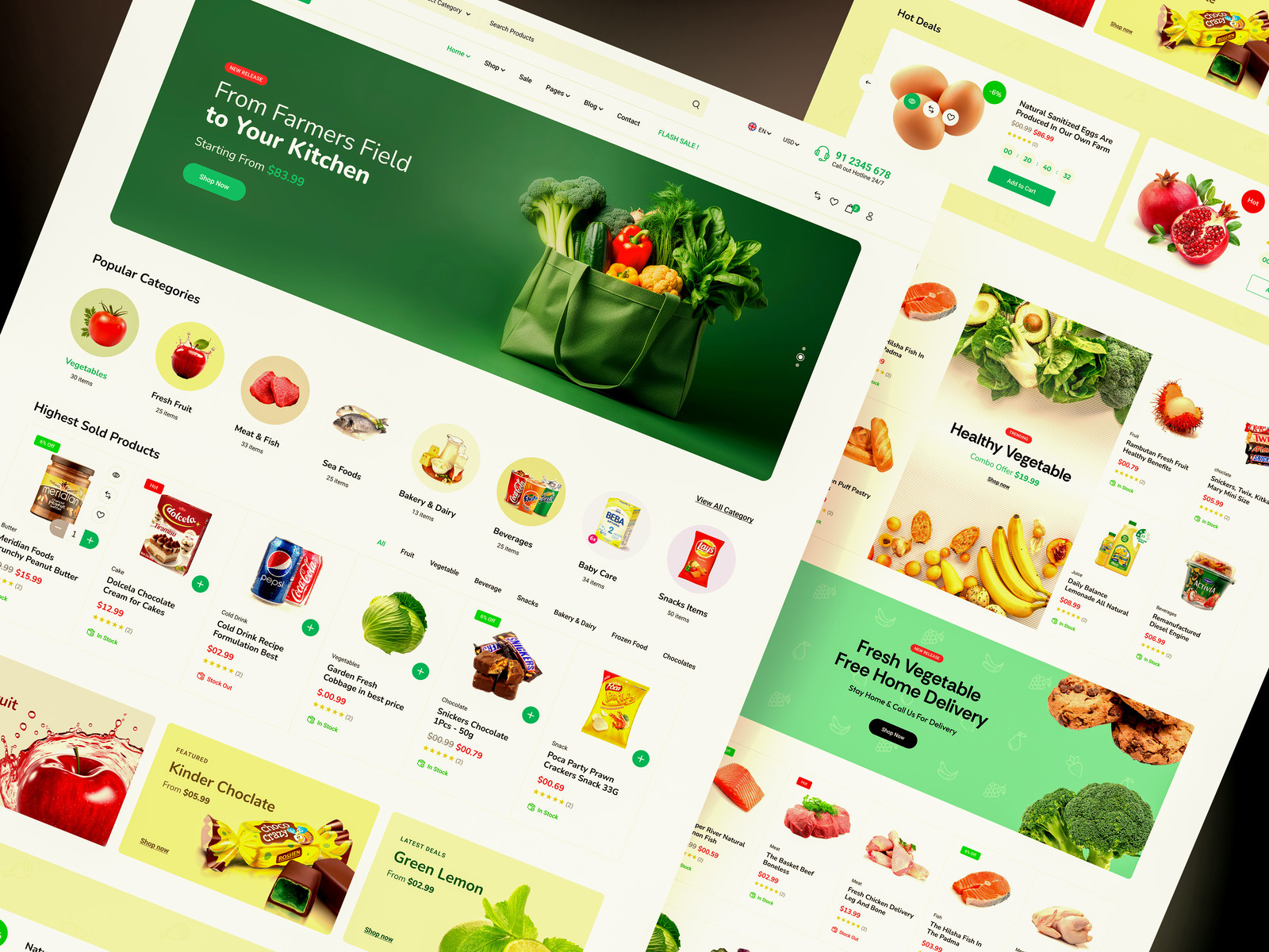 Grocno - Grocery E-commerce Website Design by Template Path: UI/UX ...