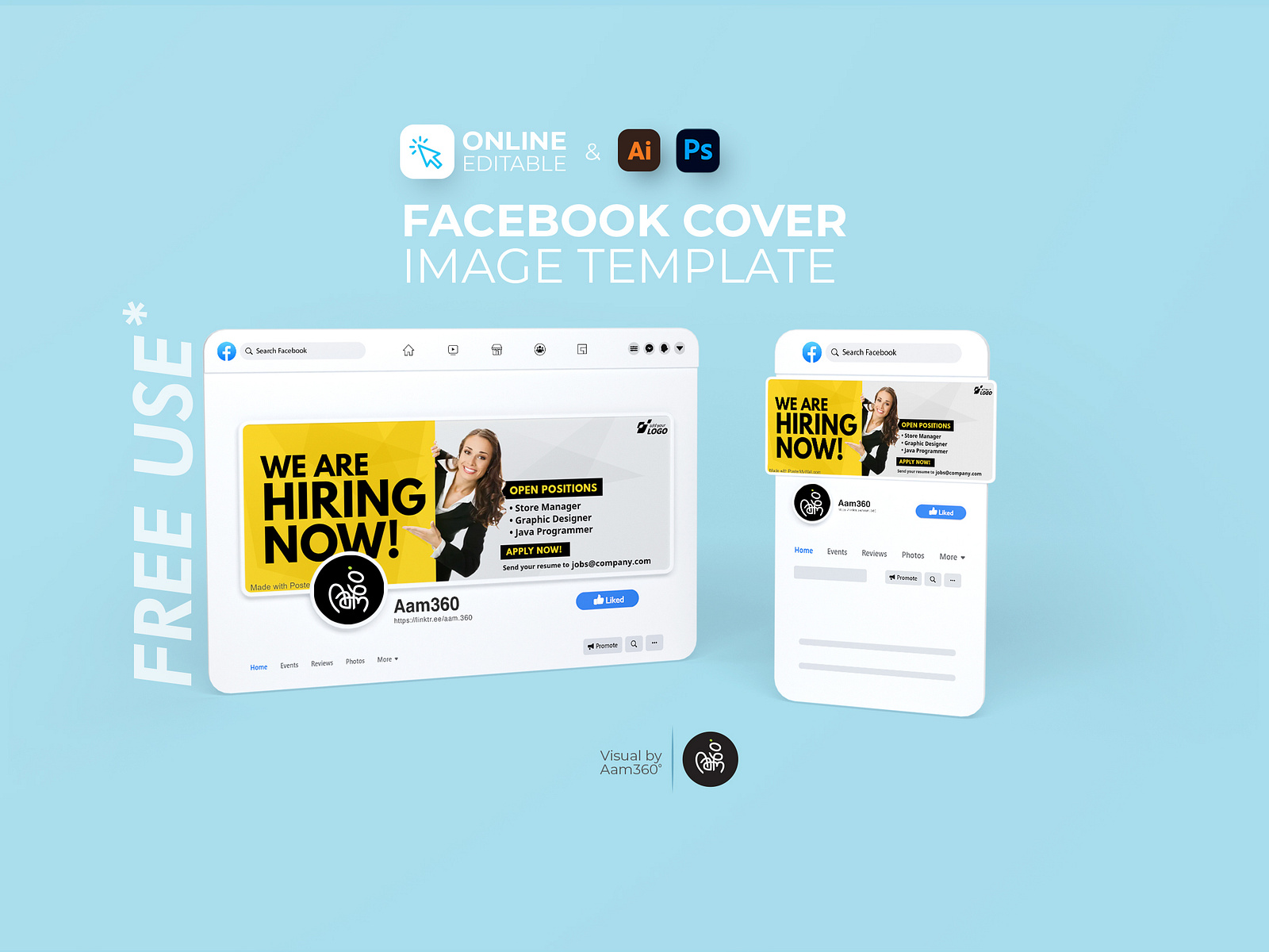 Hiring Facebook Cover Image Template by Aam360 on Dribbble