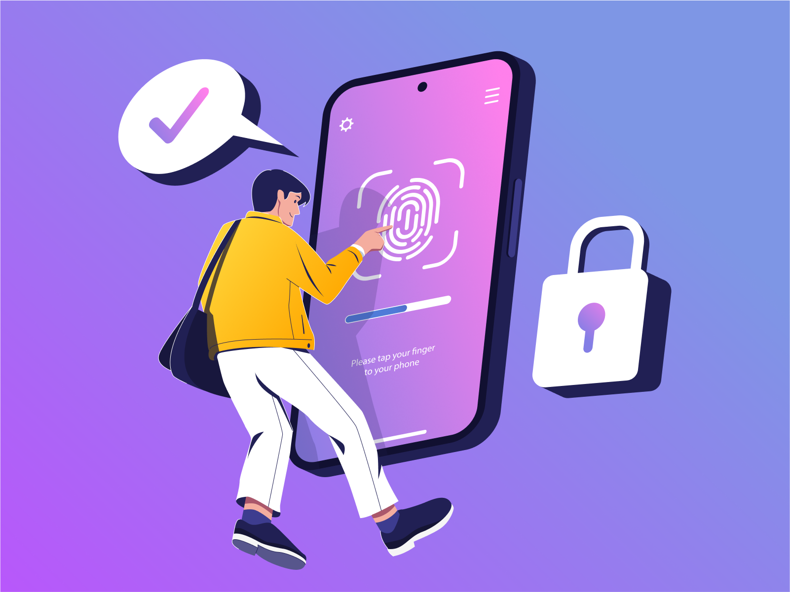 Finnger Login Page Illustration by Pixelz on Dribbble