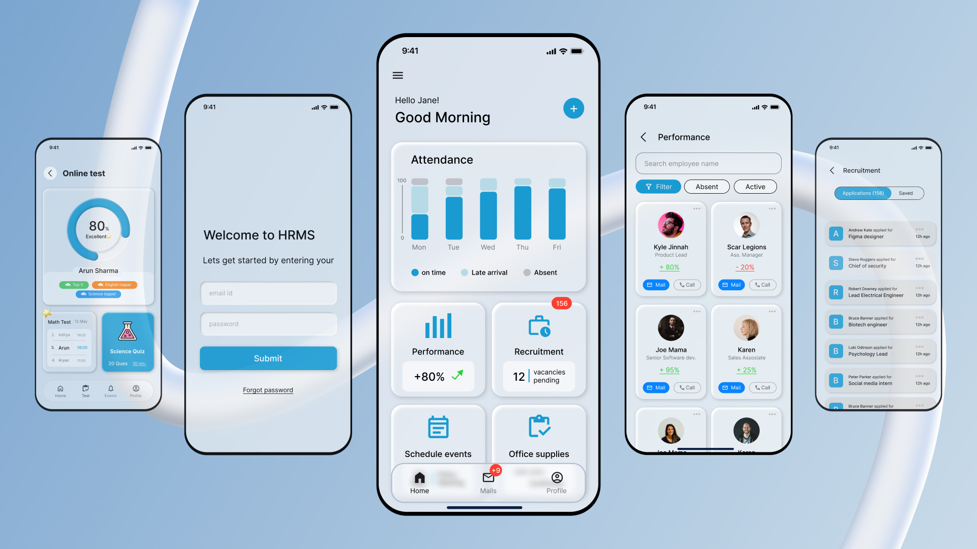 HRMS Application by Toshit Sapahya on Dribbble