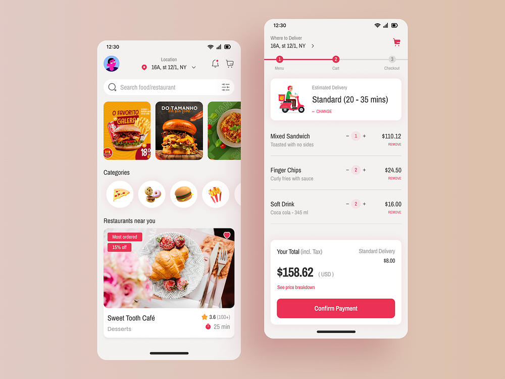 Door Dash App Ui Designs Themes Templates And Downloadable Graphic Elements On Dribbble