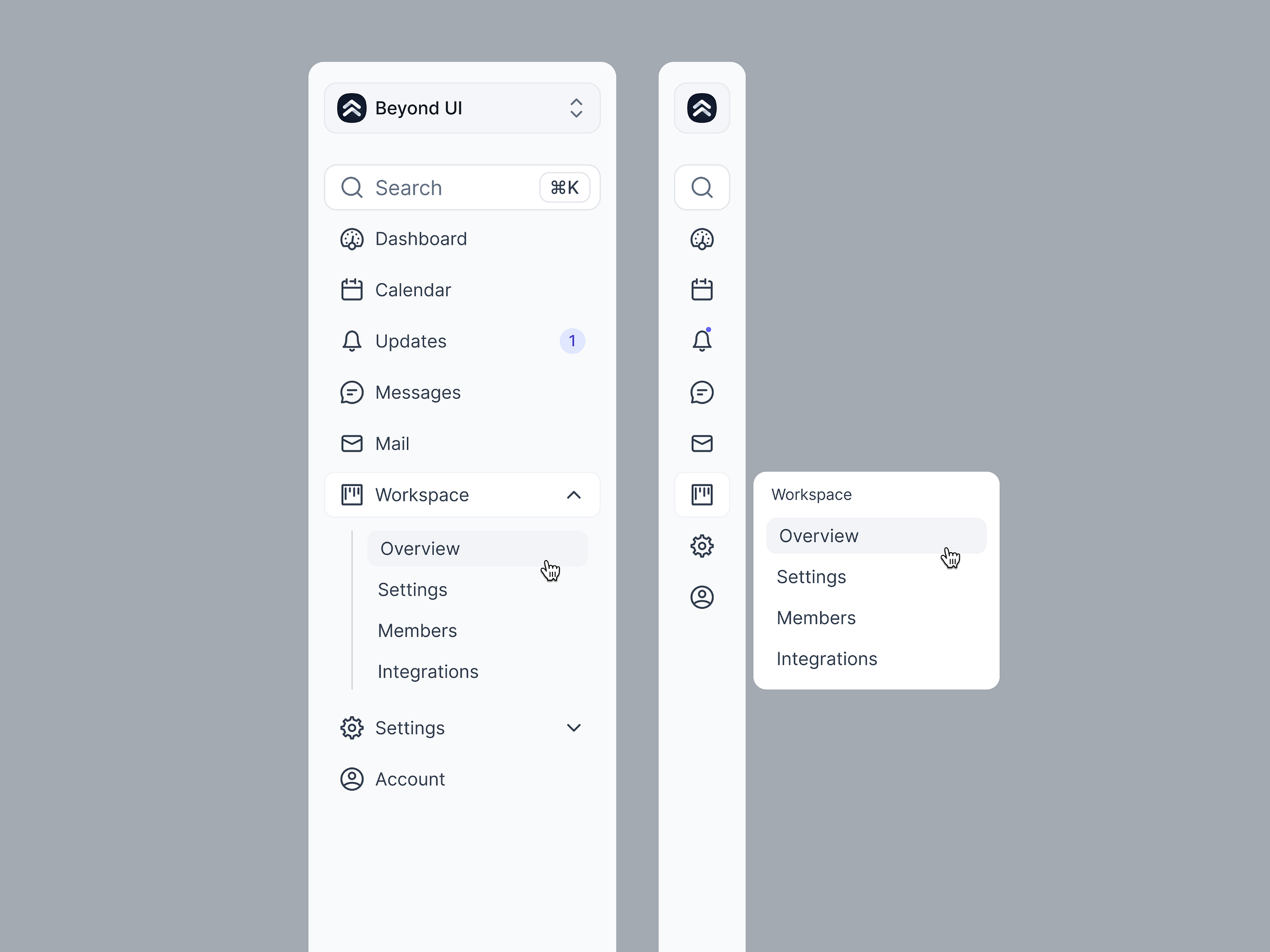 SaaS Side Navigation by Beyond UI on Dribbble