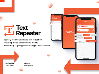 Text Repeater UI/UX Case Study by Abdul Wahab on Dribbble