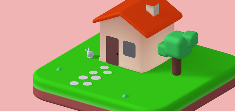 3D House Model by Sabarishwar Sivakumar on Dribbble
