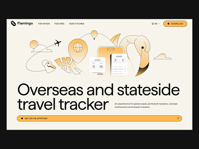 Travel Tracker Website Hero Section by tubik UX for tubik on Dribbble
