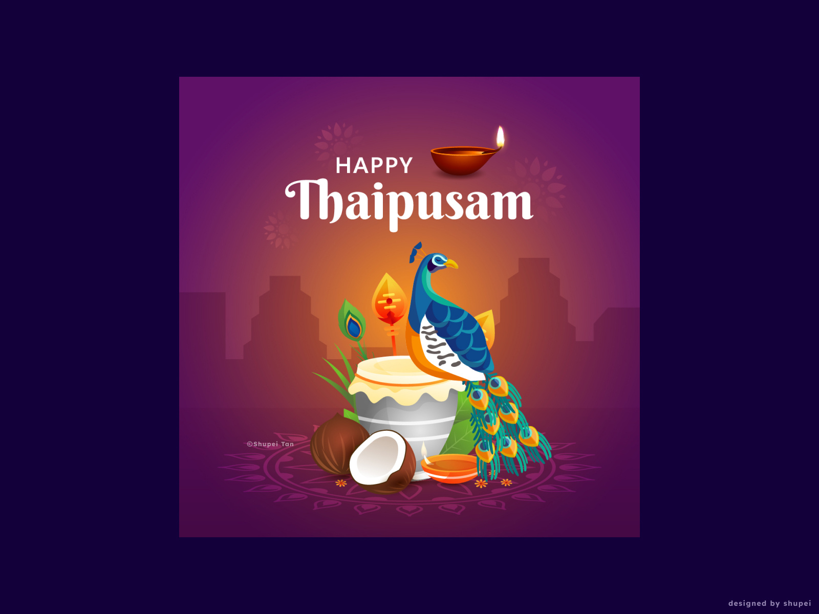 Poster Design - Thaipusam Festival by Shupei Tan on Dribbble