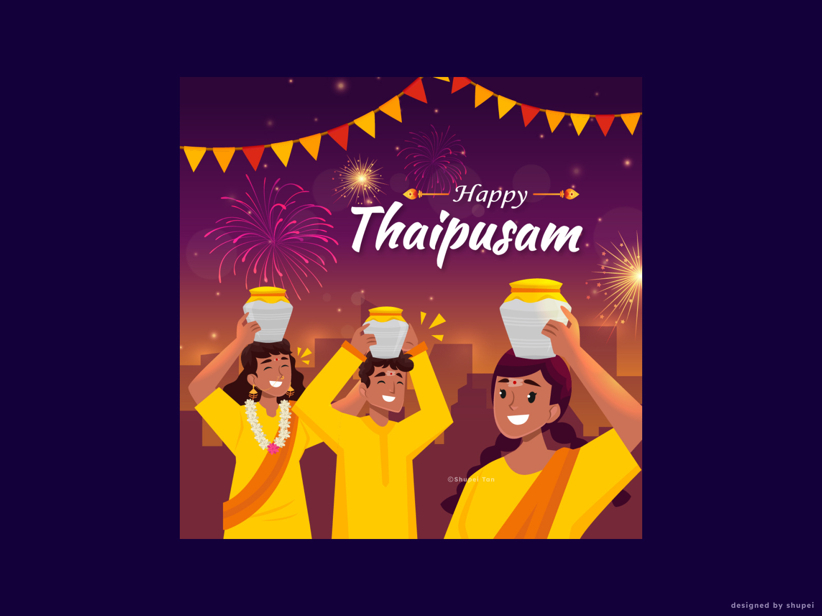 Poster Design - Thaipusam Festival by Shupei Tan on Dribbble