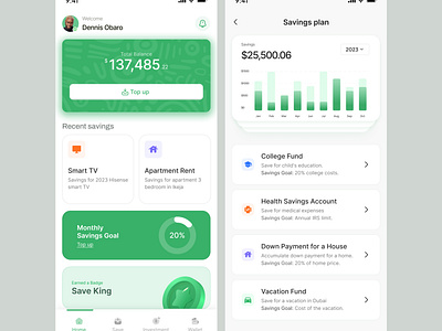 Savings App UI designs, themes, templates and downloadable graphic ...