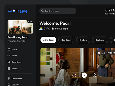 Dashboard for CCTV Camera Surveillance by Pearl Plaha on Dribbble