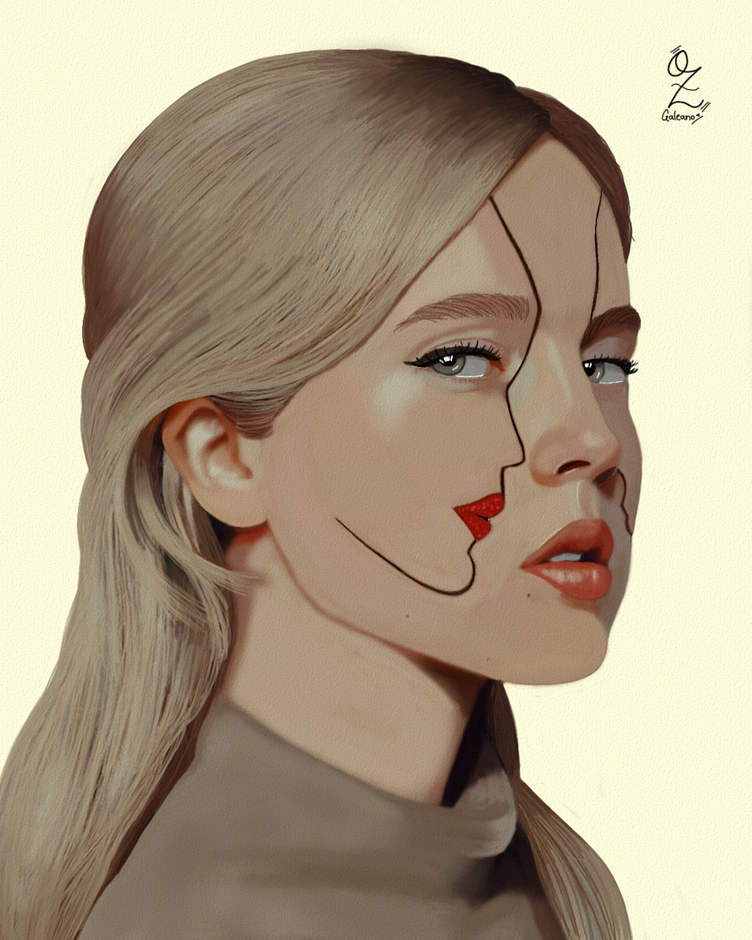 Face Paint Model Portrait Art by Oz Galeano on Dribbble