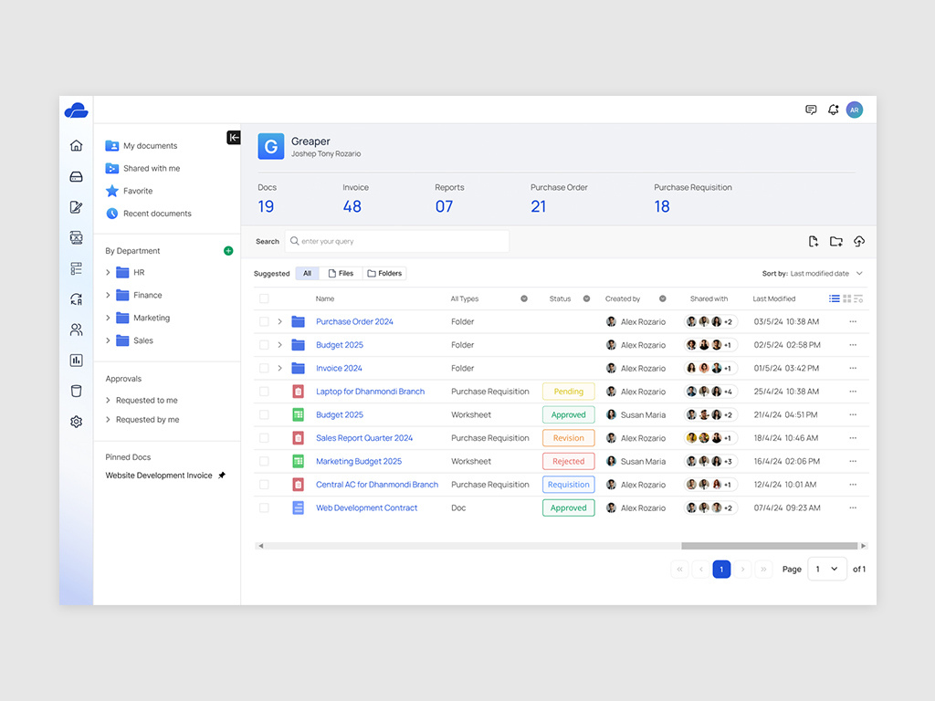 Document Management by Joshep Tony Rozario on Dribbble