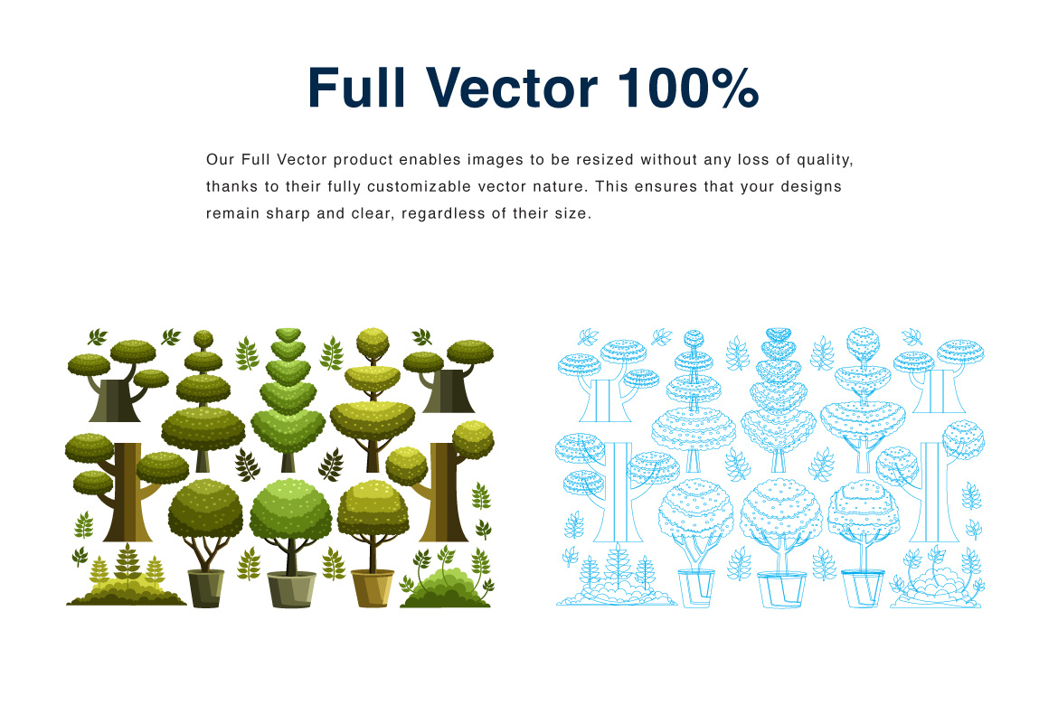 Variety Tree Elements Vector Illustration by ianmikraz on Dribbble