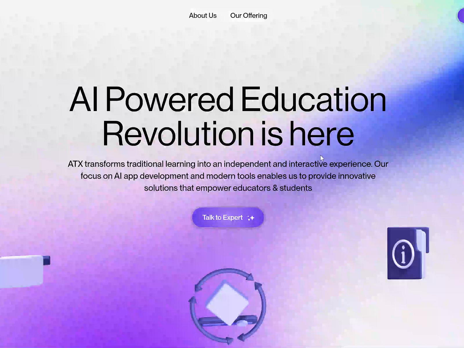 AI Education Website for teachers & students | Webflow animation by ...
