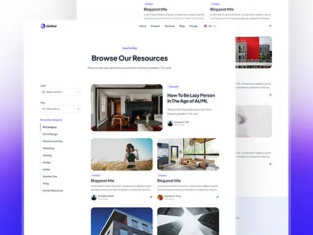 Blog UI designs, themes, templates and downloadable graphic elements on ...