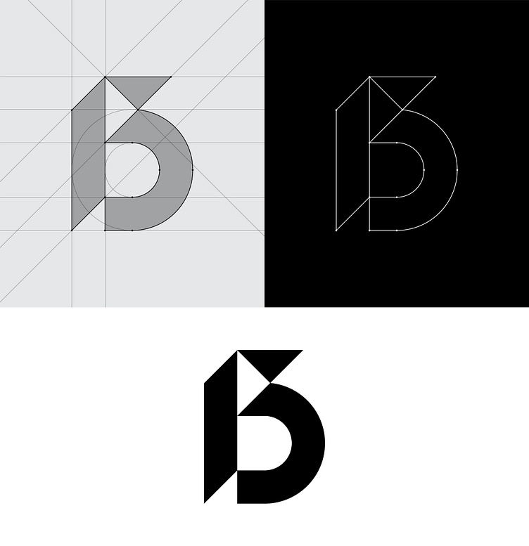 B geometry lettermark logo by Mehedi Hasan on Dribbble