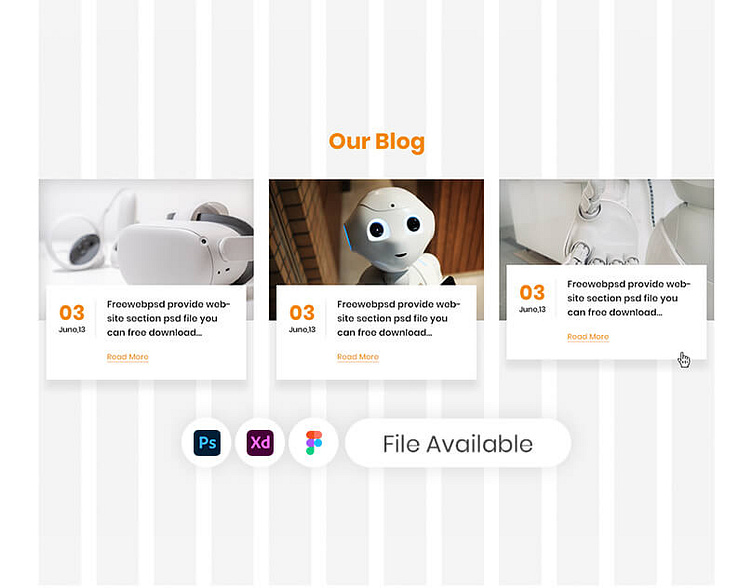 blog figma template free by free web psd on Dribbble