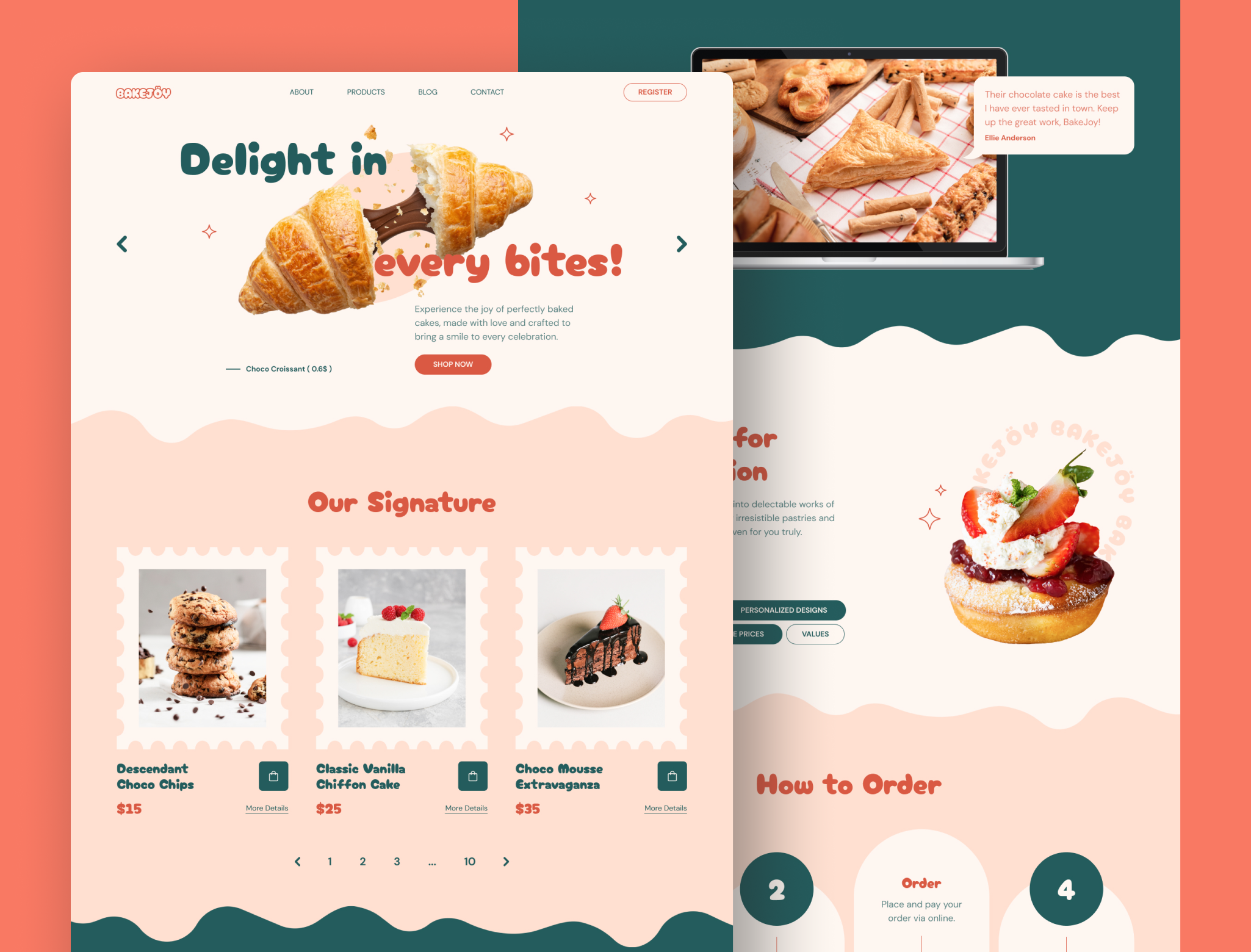 Cake Shop Landing Page UI Design by Ahmad S. Afandi for Peterdraw ...