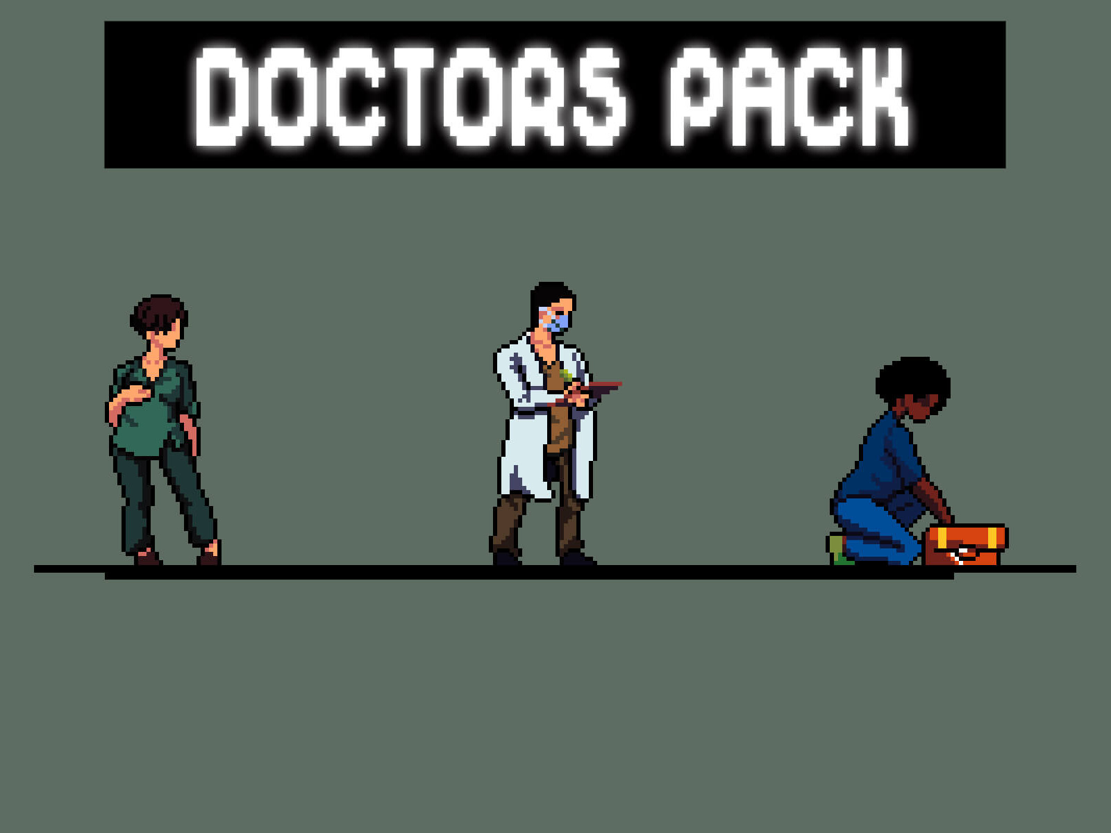 Doctors Pixel Art Character Sprite Sheets Pack by 2D Game Assets on ...
