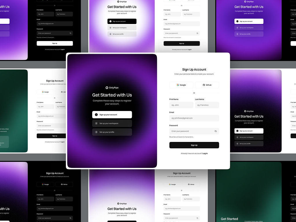 Dark Sign Up Page pt. 3 by Syncostech on Dribbble