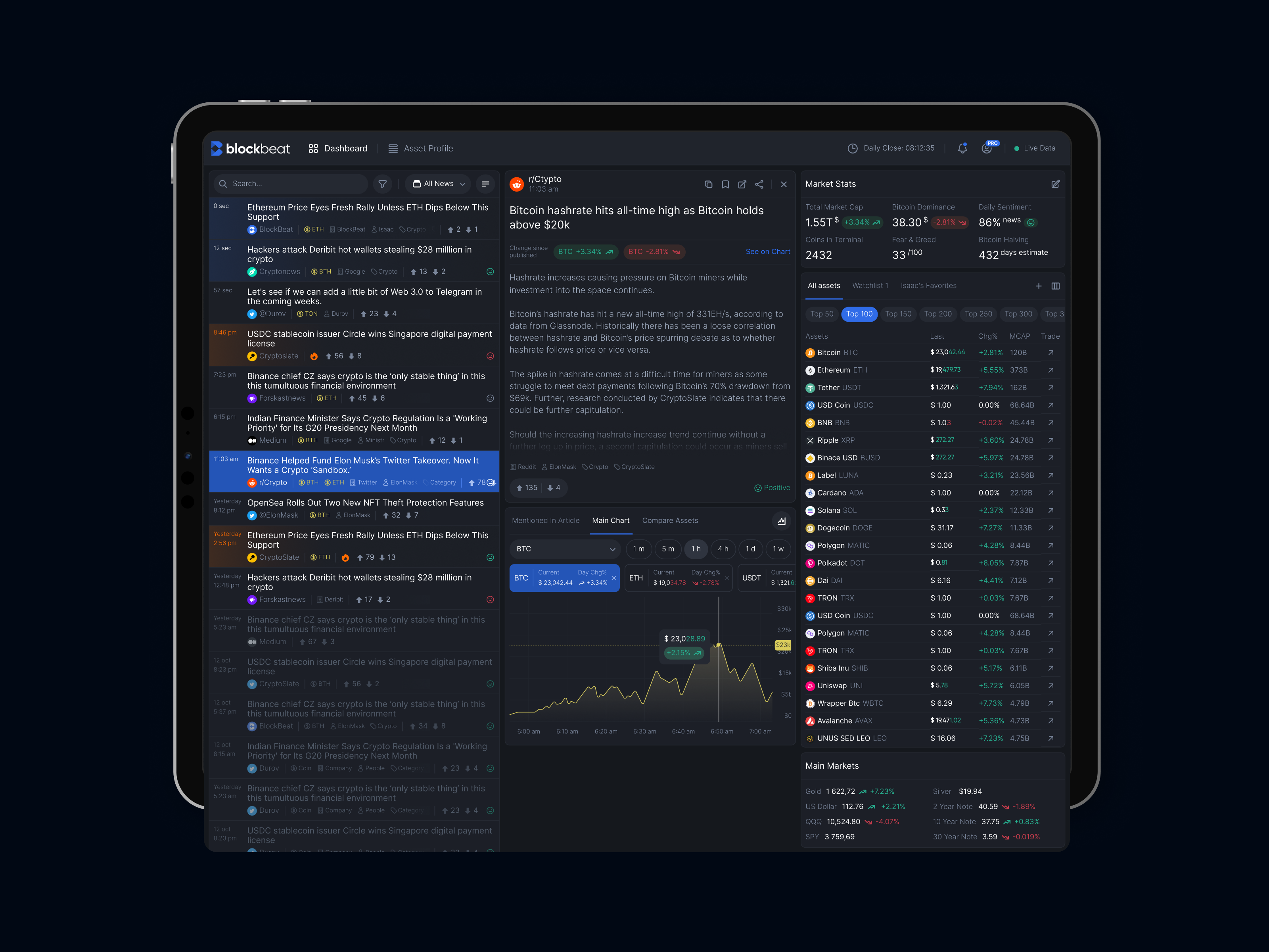 Data-Rich Interface for Crypto Trading Terminal | Lazarev by Lazarev. | Product Design for ...