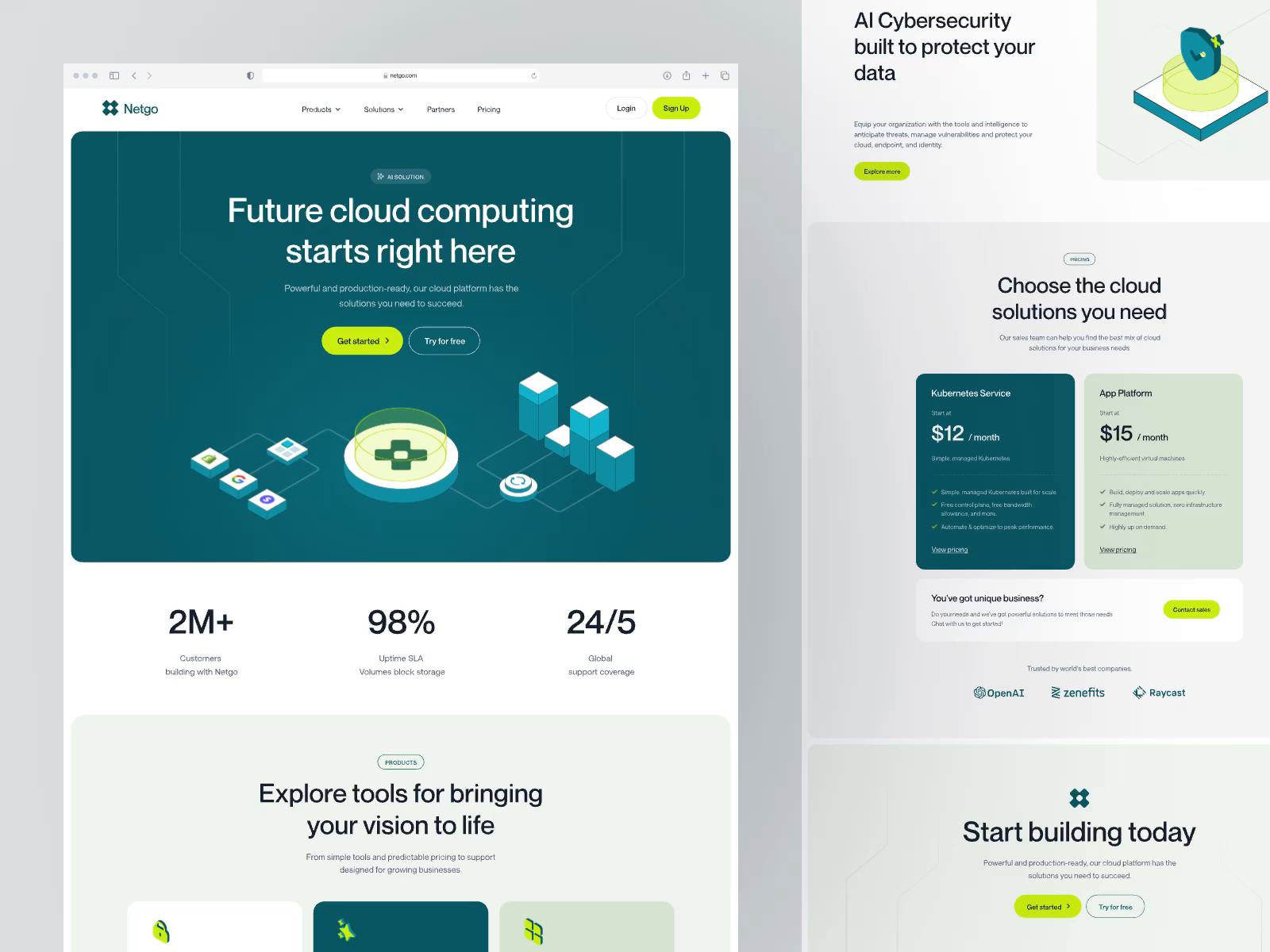 Netgo - Cloud Computing Landing Page by Dipa UI/UX for Dipa Inhouse on Dribbble